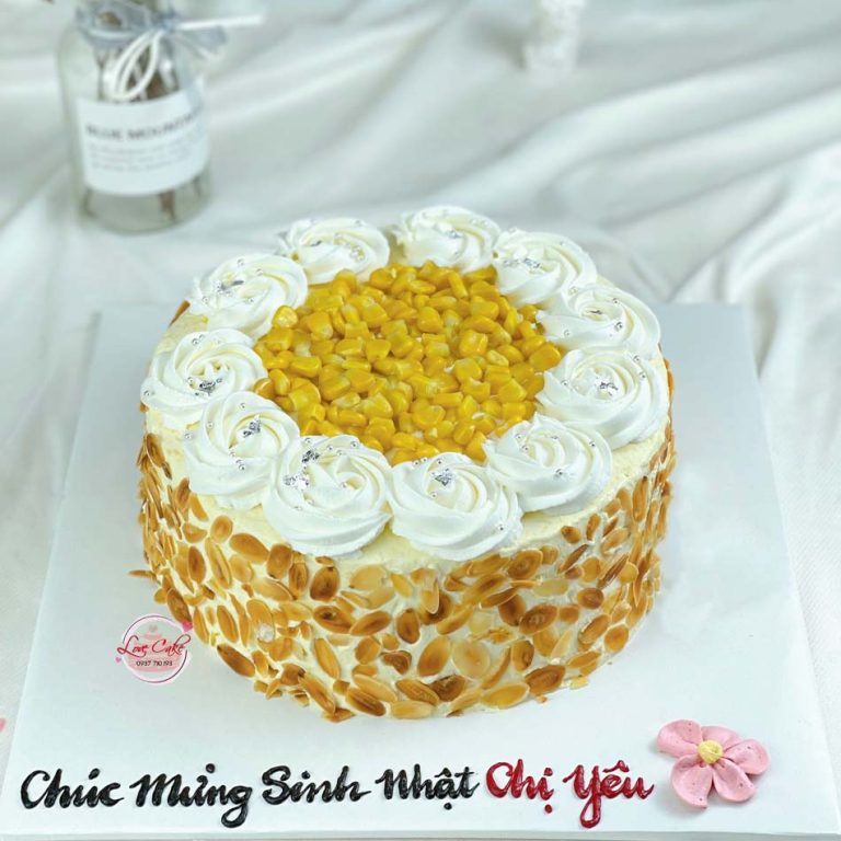 Bánh Kem Bắp Hạnh Nhân Cho Chị Gái- Giao hàng tận nơi HCM